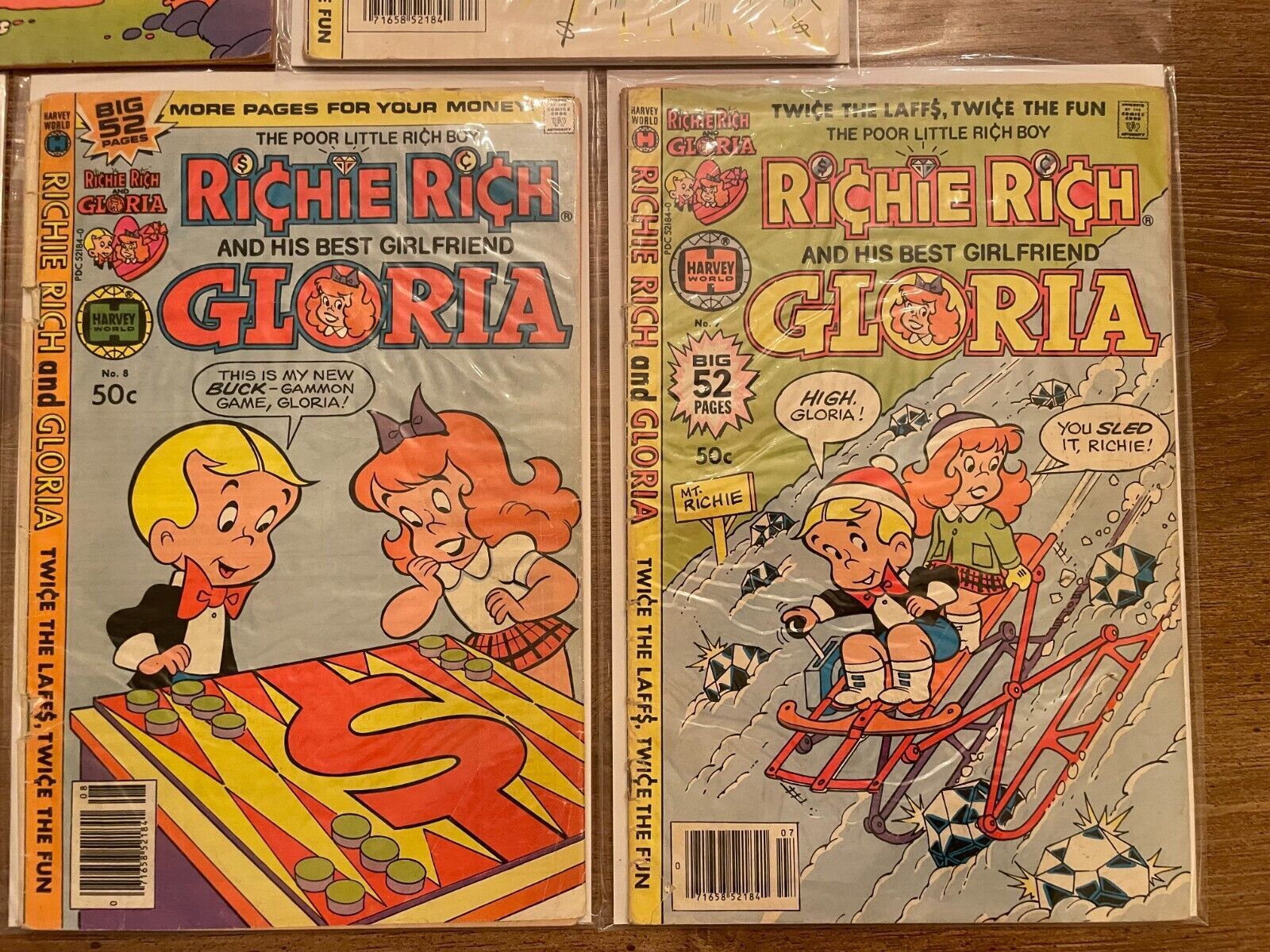 5 Richie Rich & His Best Girlfriend Gloria Harvey Comic Books # 7 8 9 ...