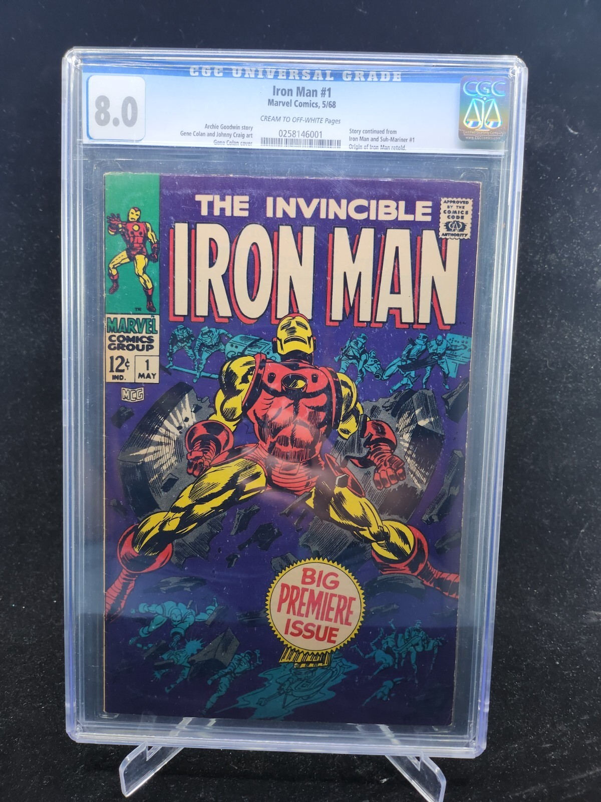 Iron Man #1 - Origin of Iron Man Retold / Premiere Issue - CGC 8.0 ...