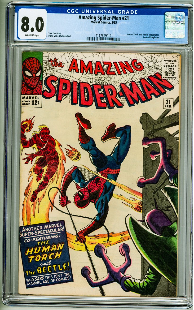 The Amazing Spider-Man #21 (1965) CGC 8.0! OW Pages! | Comic Books ...