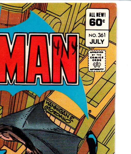 Batman #361 newsstand - 1st Sgt Harvey Bullock appearance - 1983 - FN ...