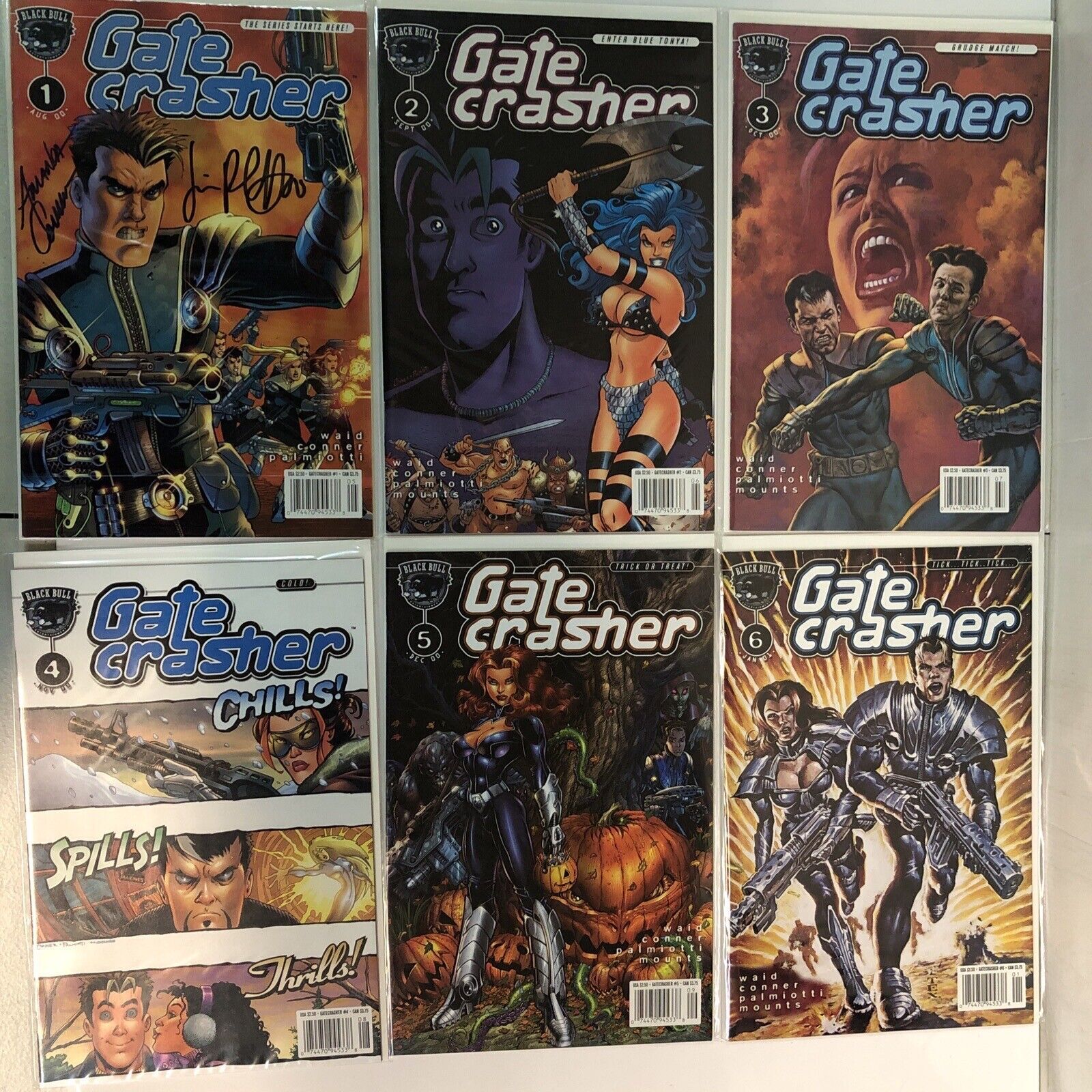 Gate Crasher (2000) Starter Set # 1-6 (VF/NM) #1 Double Signed•Black ...