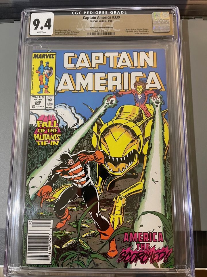 Captain America #339 (1988). CGC Prdigree 9.4. Whita pages. | Comic ...