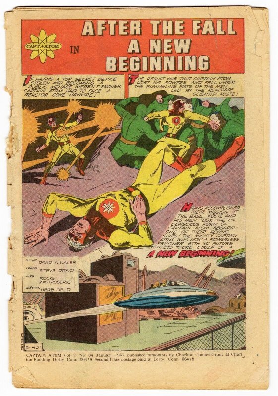 Captain Atom #84 ORIGINAL Vintage 1967 Charlton Comics 1st New Captain ...