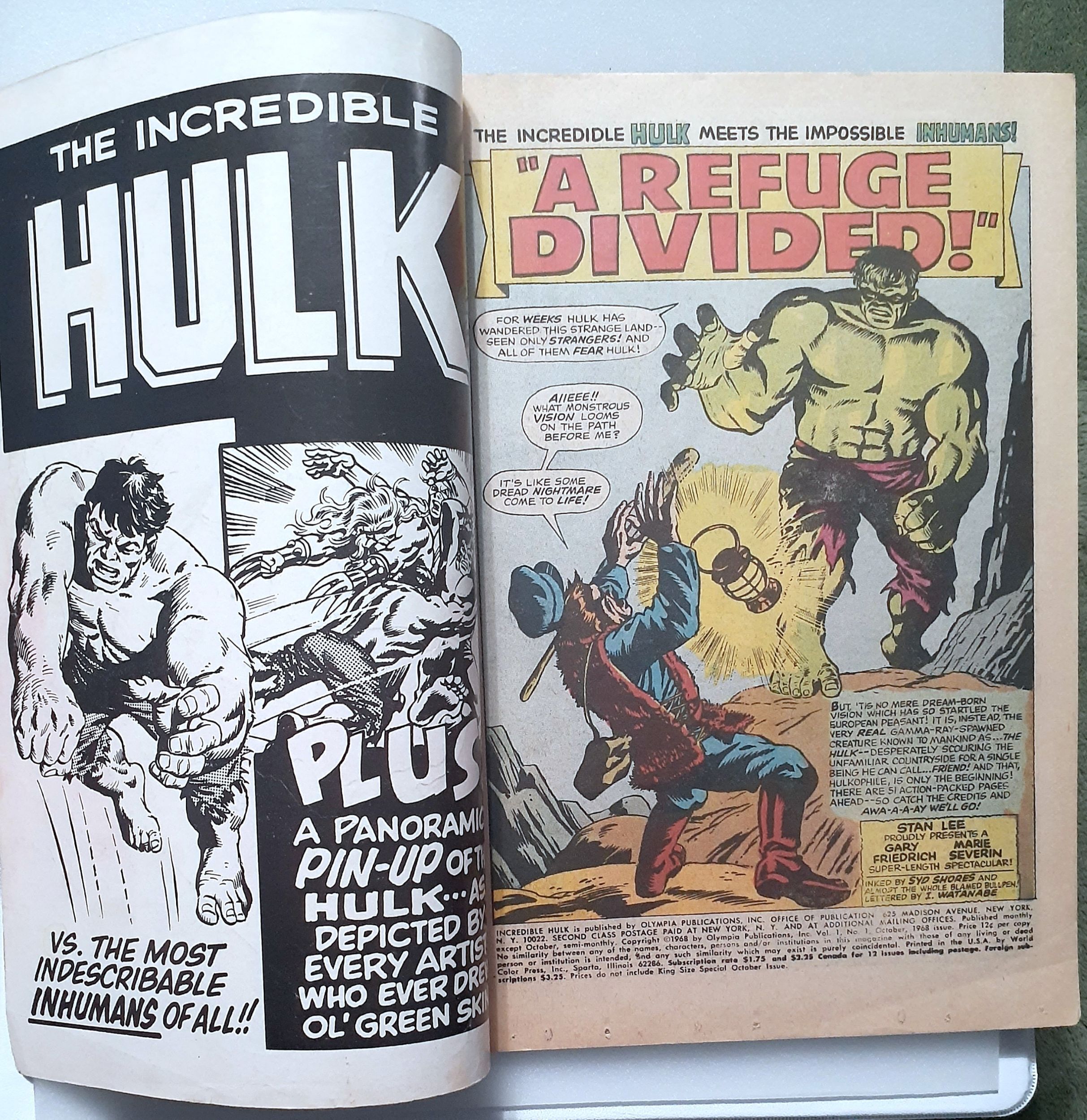 The Hulk Annual #1 (1968) HOT~KEY 1st Battle The Inhumans/Thunderbolts ...