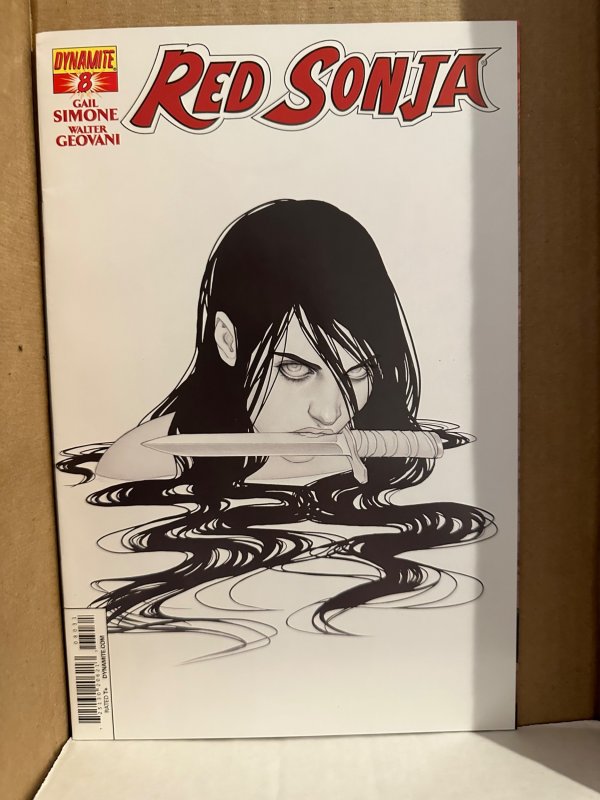 Red Sonja #8 HTF FRISON RARE INCENTIVE Variant Black and White Cover ...