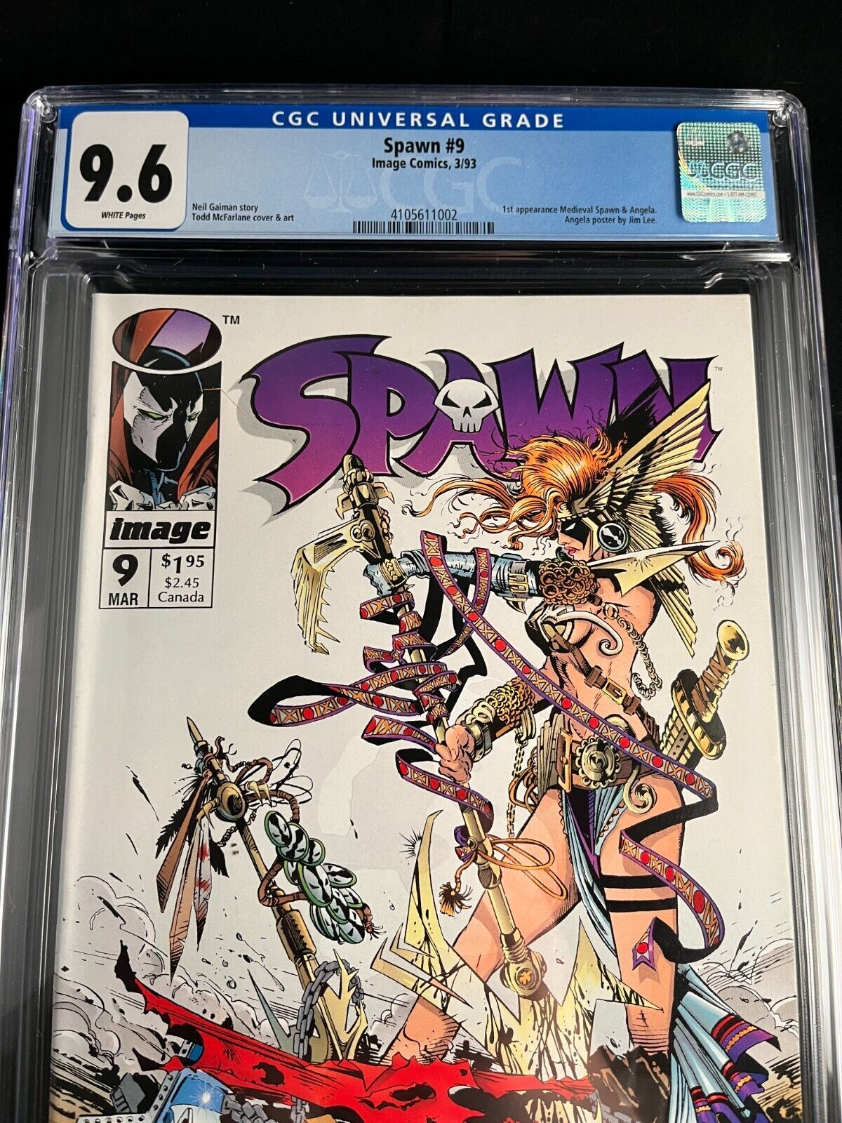 Spawn #9 CGC 9.6 HIGH GRADE Image Comic KEY 1st Medieval Spawn & Angela ...