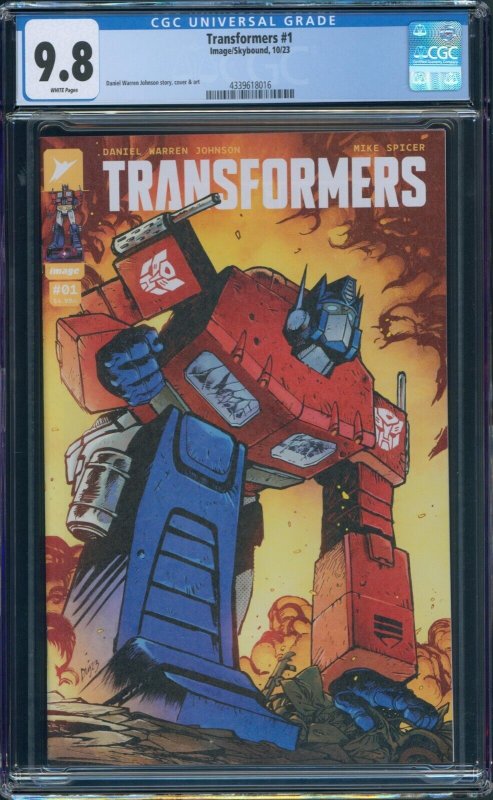 Transformers #1 CGC 9.8 1st Printing Cover A Image/Skybound 2023 Void ...