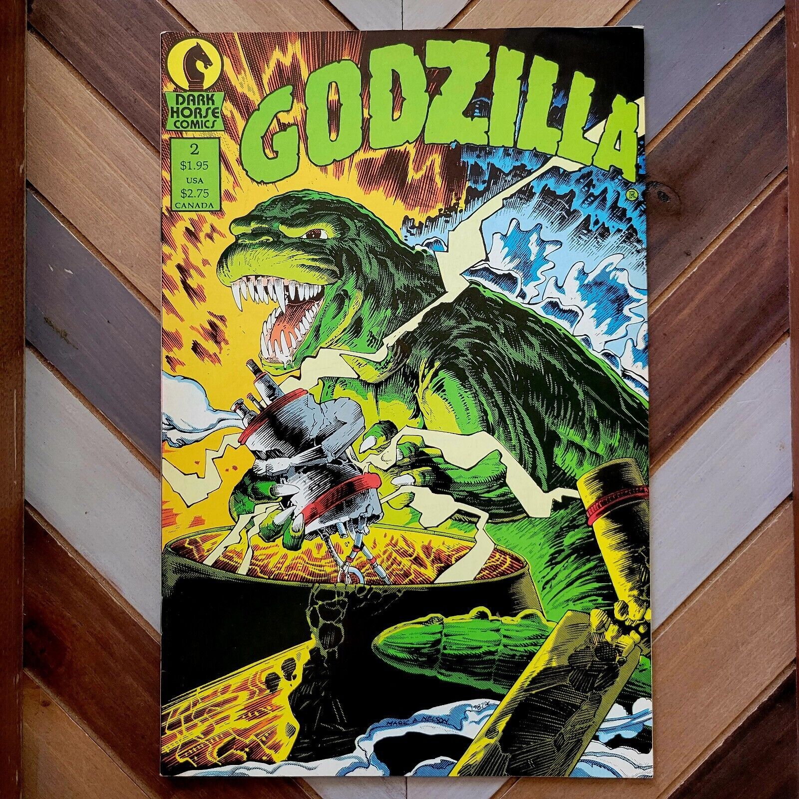 GODZILLA #2 (Dark Horse 1988) Sci-Fi & Horror (Iwata story/art + Nelson ...