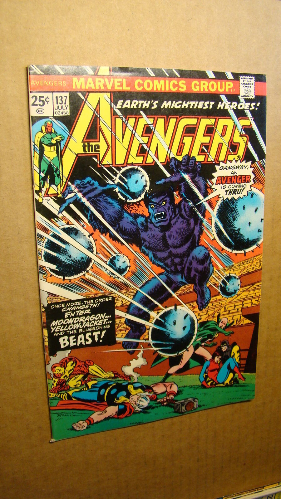 Avengers 137 *Nice Copy* Beast Yellow Jacket Moondragon Join 1975 Toad ...