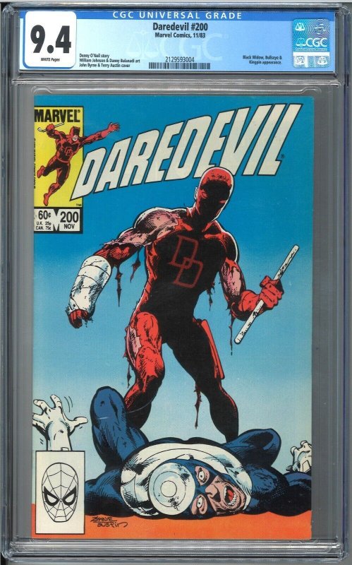 Daredevil #200 CGC 9.4 Black Widow, Bullseye & Kingpin, Denny O'Neil ...