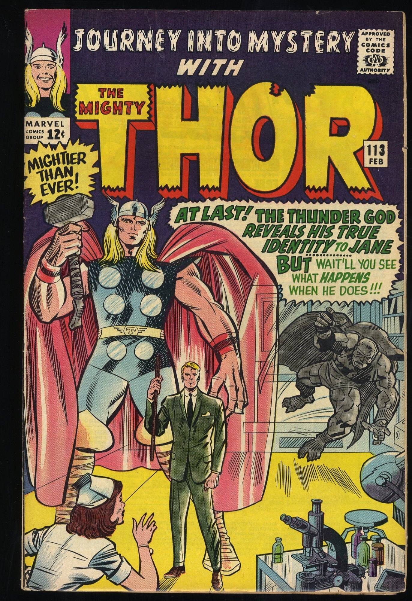Journey Into Mystery #113 FN+ 6.5 Thor Origin of Loki Grey Gargoyle ...