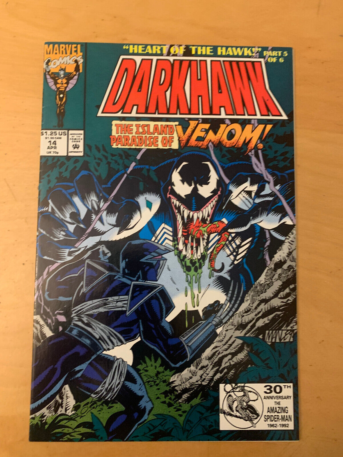 Darkhawk 14 Venom 1992 1st Print Heart of the Hawk, SEE Pics for Grade ...