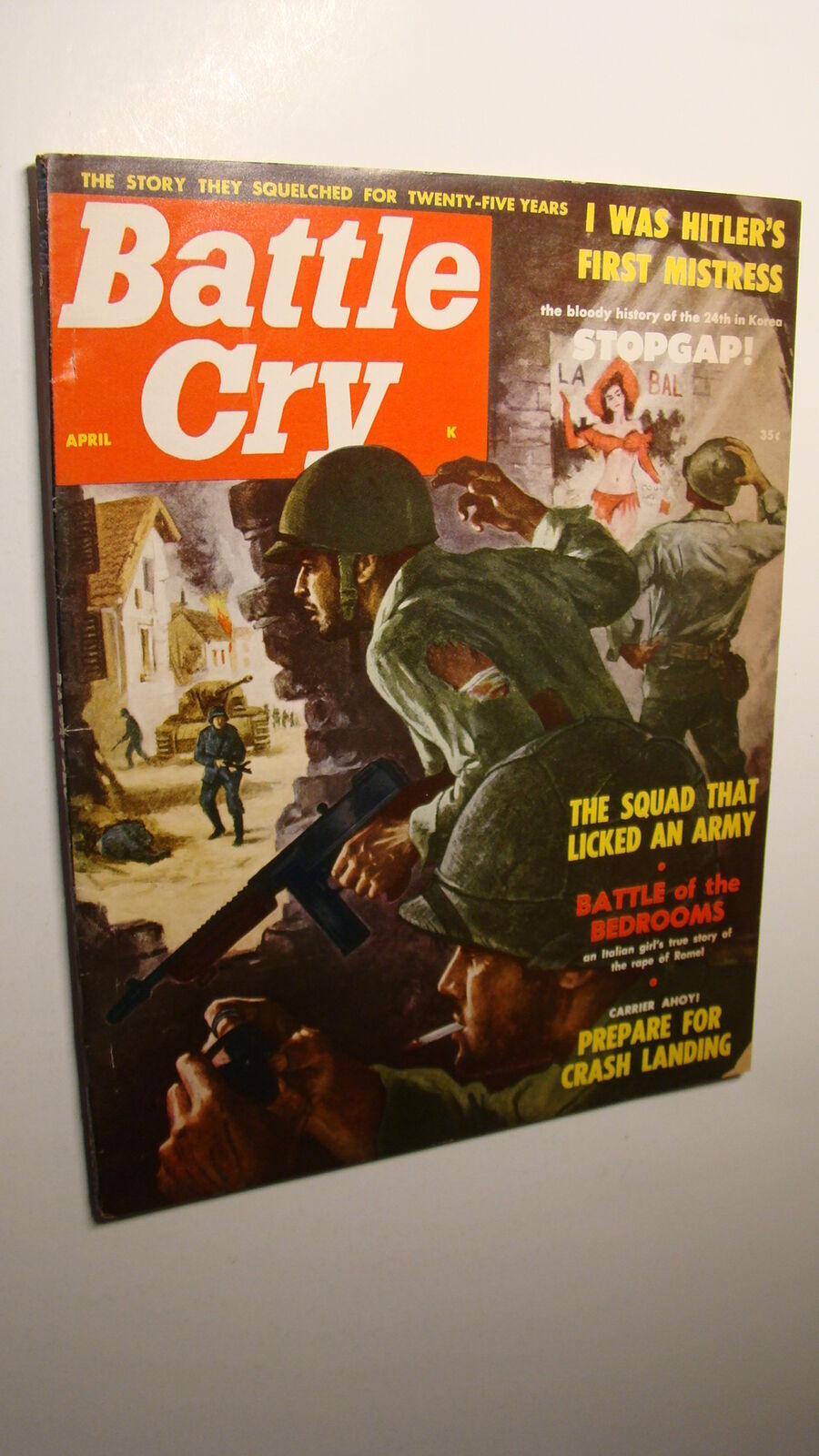 Men's Adventure MAG - Battle CRY *Nice Copy* 1958 Battles Hitler's 1st ...