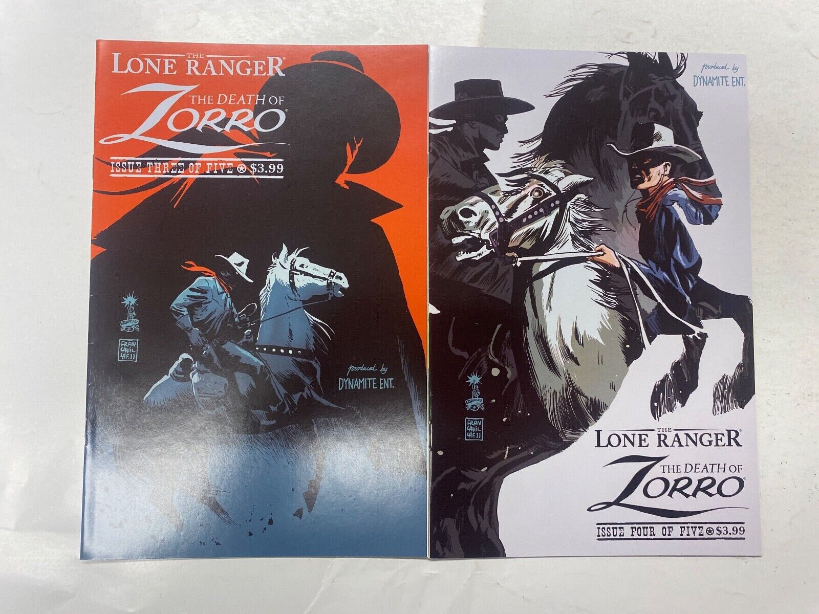 5 Lone Ranger & Zorro: Death of Zorro DYNAMITE comic books #1 2 3 4 5 ...