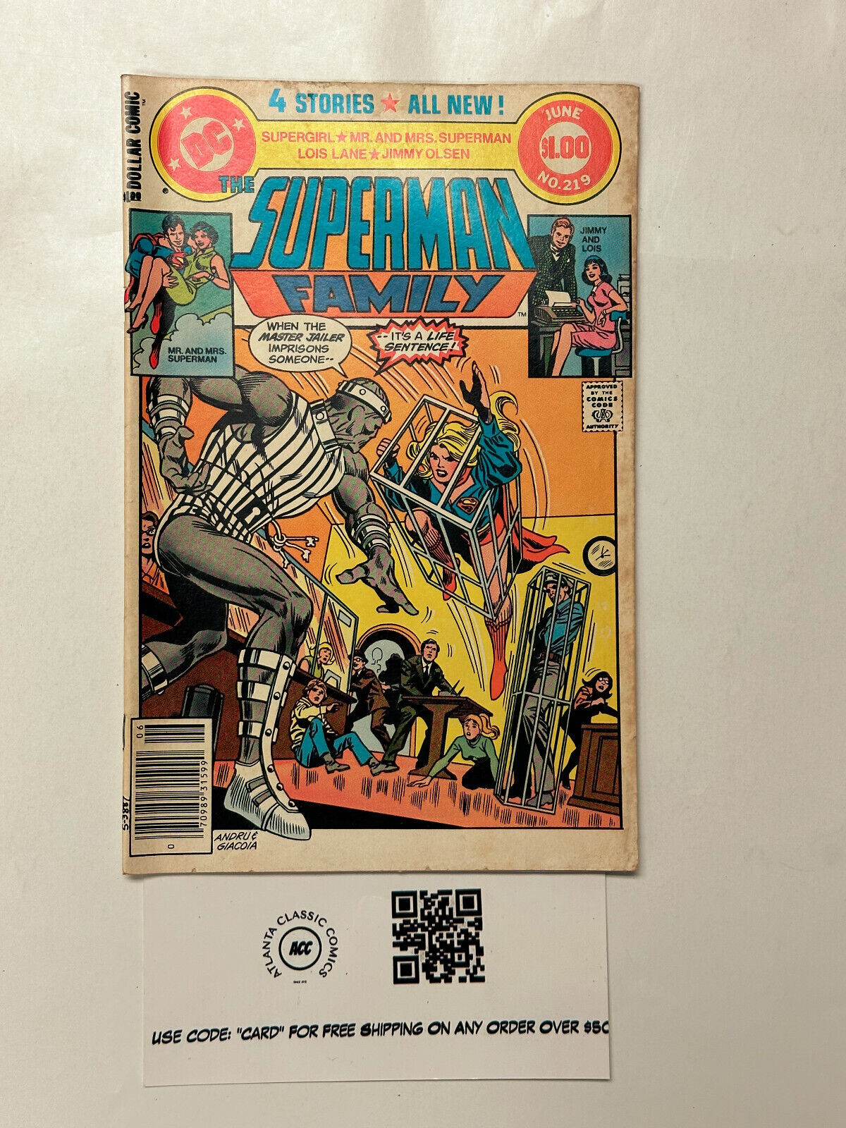 Superman Family #219 FN DC Comic Book Super girl Jimmy Olsen Lois Lane ...