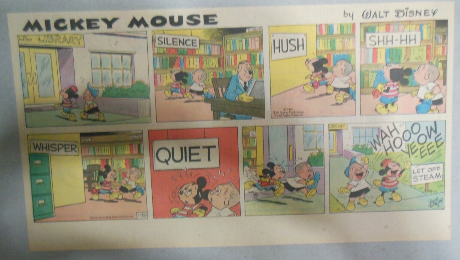 (38) Mickey Mouse by Walt Disney Studios from 1966 Size: Thirds & 1/4's ...