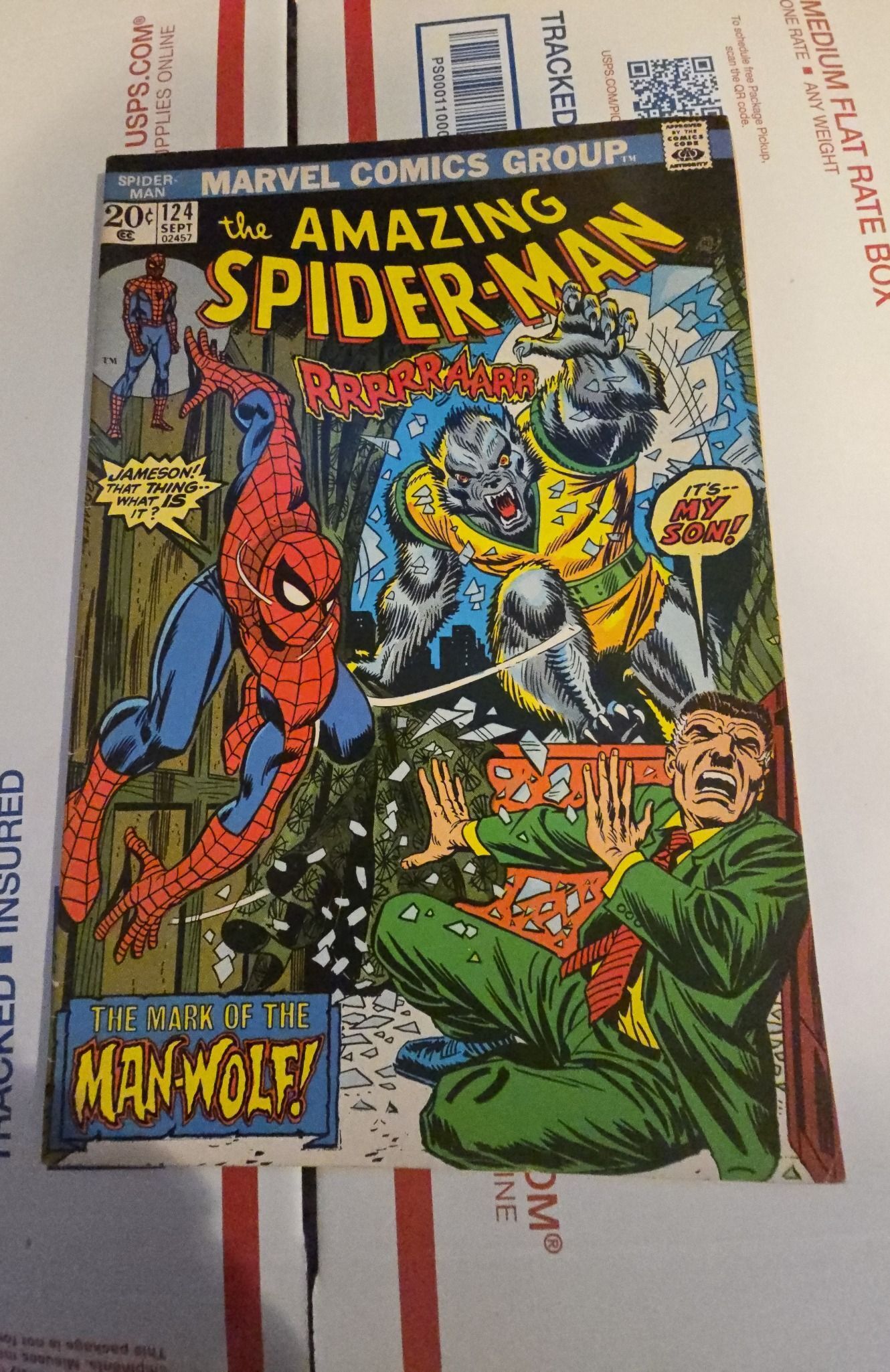 The Amazing Spider-Man #124 (1973)The mark of the man wolf 1st app ...