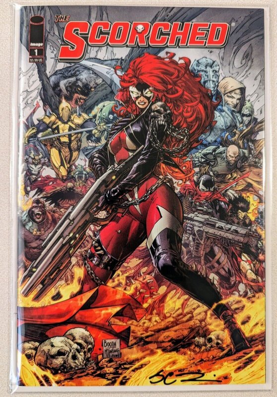 The Scorched #1 Brett Booth Cover Signed By Writer Sean Lewis With COA ...