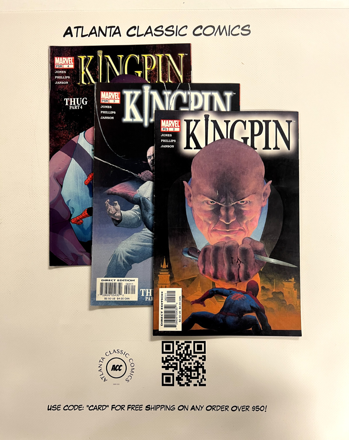 3 Kingpin Marvel Comics #2 3 4 X-men Avengers Defenders Hulk Iron-Man 1 ...