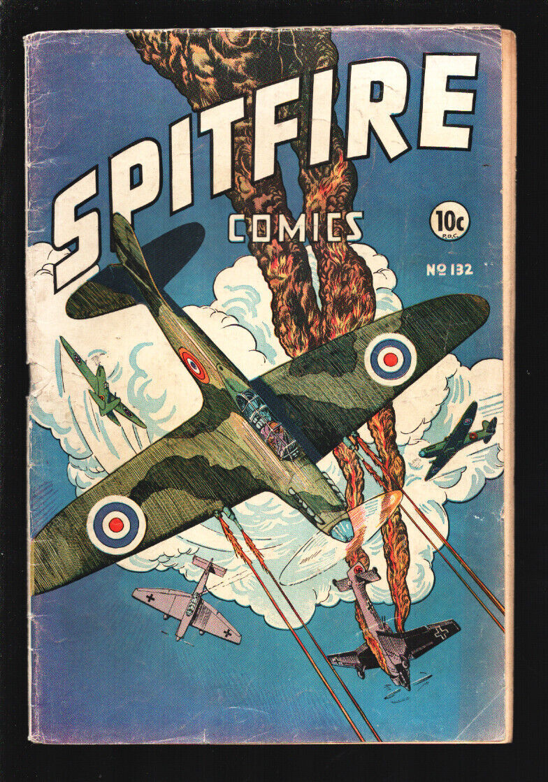 Spitfire #132 1944-Malverne-First issue-Air War cover-Features Spitfire ...
