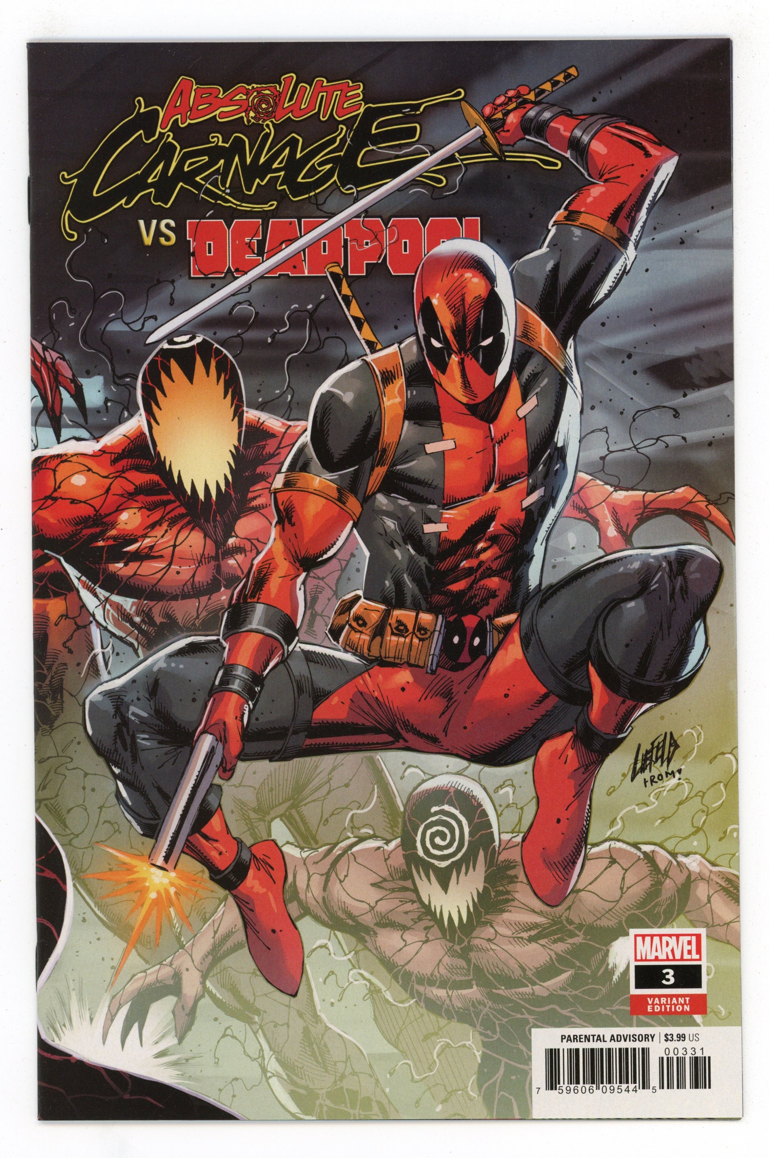 Absolute Carnage vs. Deadpool #3 Rob Liefeld Connecting Variant NM ...