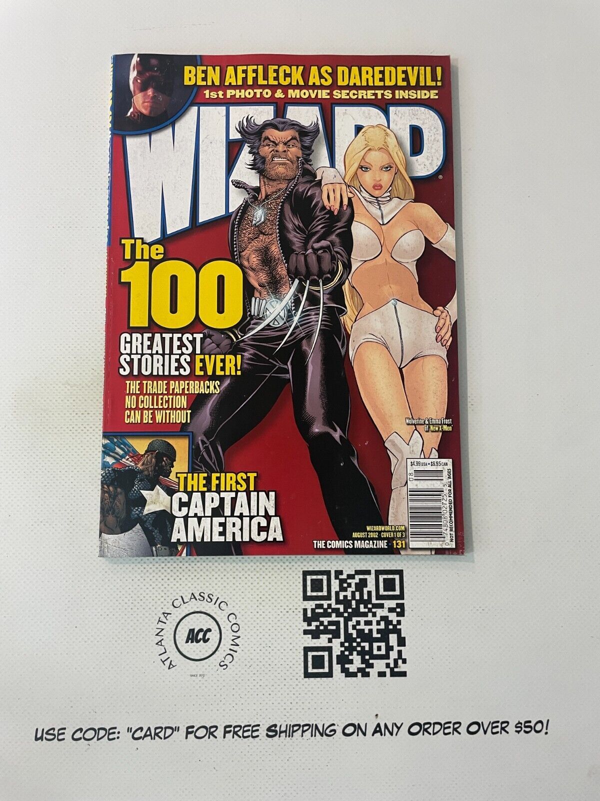 Wizard Comic Book Magazine #131 Wolverine Emma Frost Captain America 2002 1 J227 | Comic Books ...