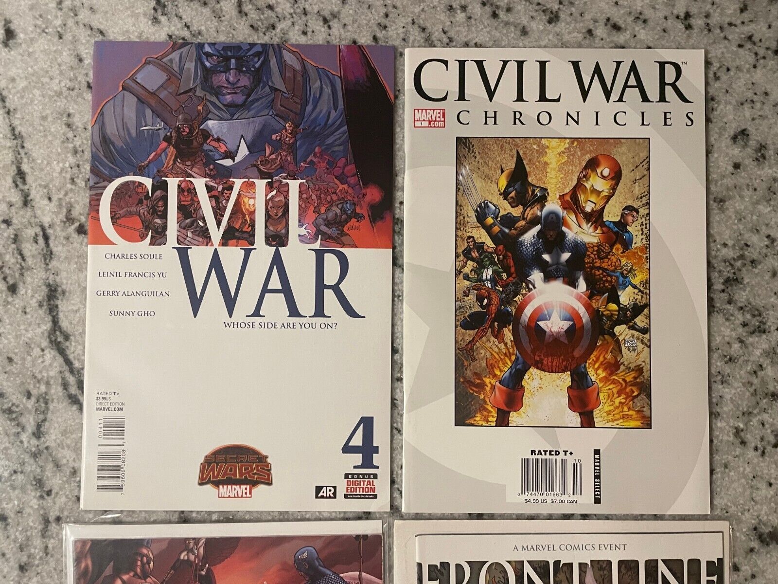 4 Marvel Comic Books Front Line Civil War 1 Opening Shot Chronicles ...