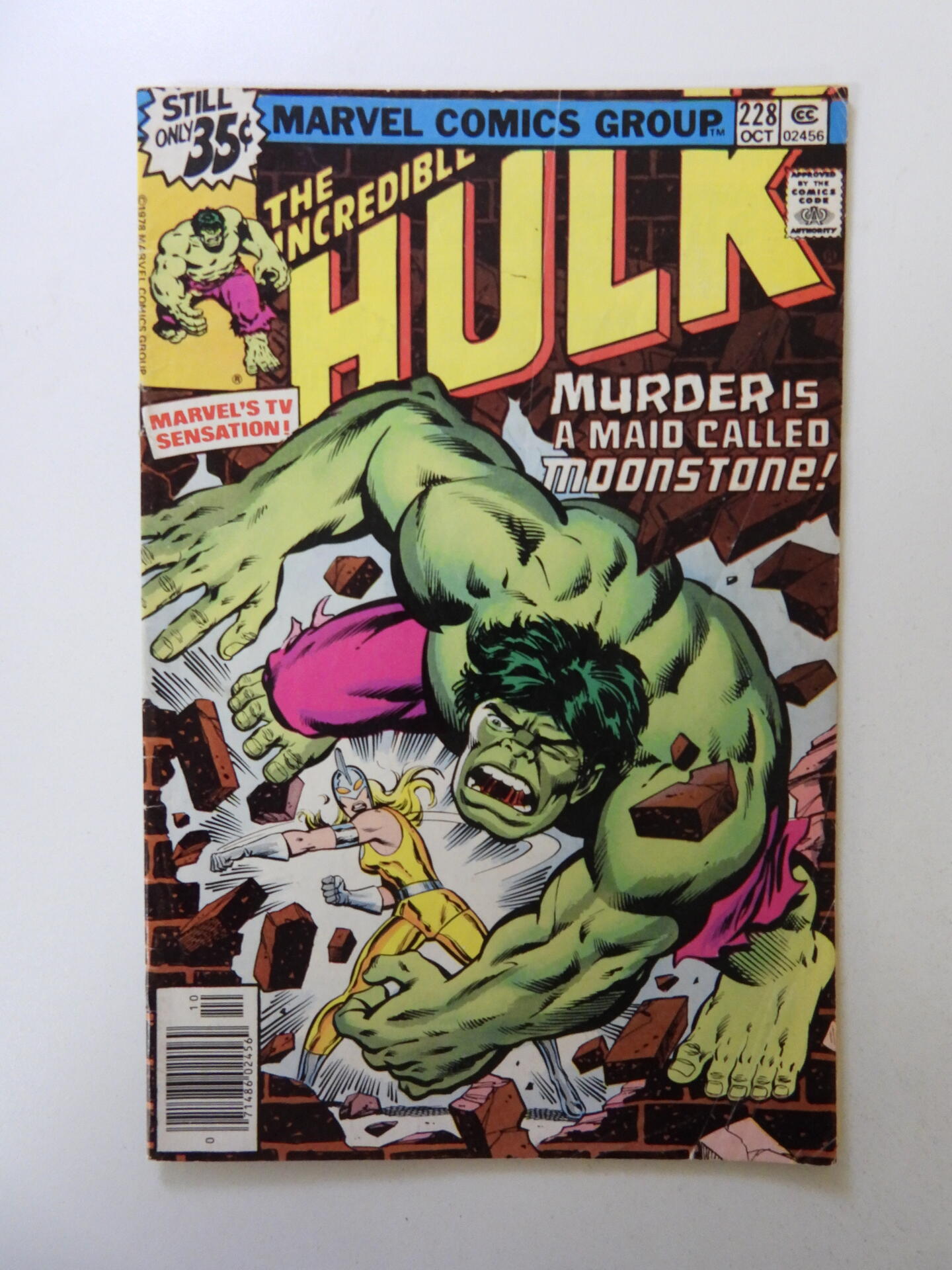 The Incredible Hulk #228 1st appearance of Moonstone VG condition ...