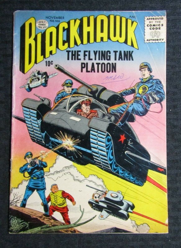1956 BLACKHAWK #106 VG- 3.5 The Flying Tank Platoon / DC Comics | Comic ...