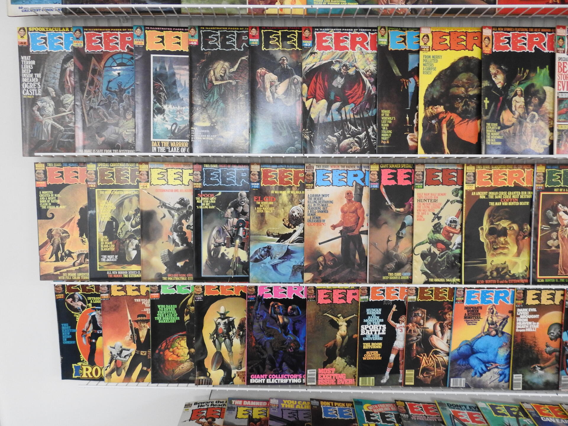 Huge Lot Eerie Magazines #2-139 & 1970, 1971, 1972 Annuals Avg FN+ ...