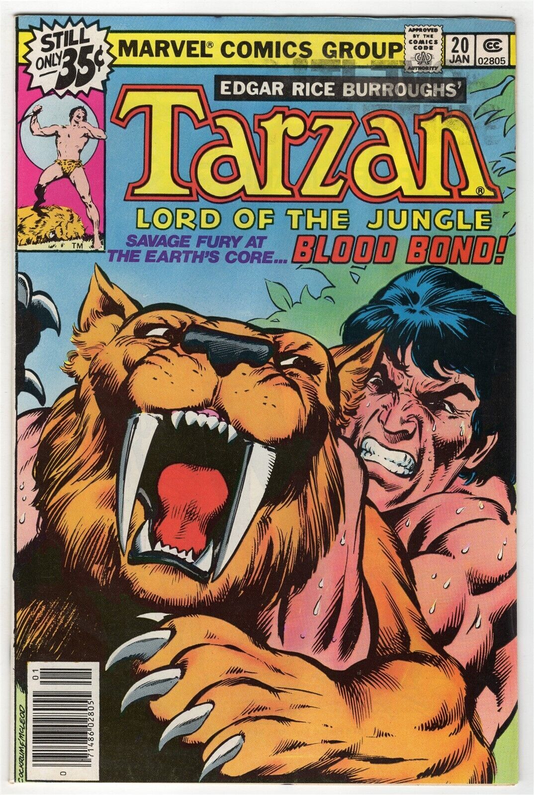Tarzan #20 ORIGINAL Vintage 1979 Marvel Comics | Comic Books - Bronze ...
