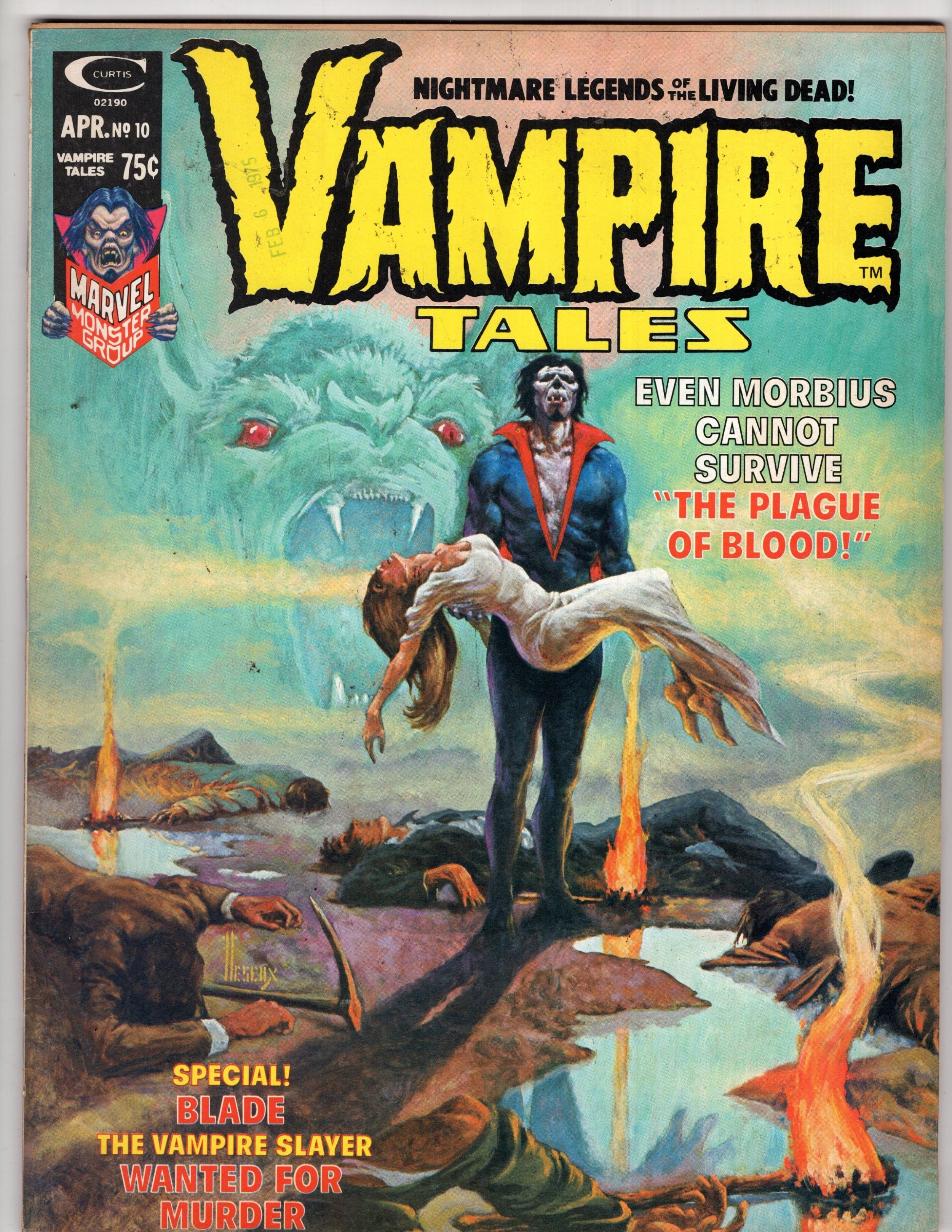 Vampire Tales #10 (1975) MORBIUS, THE LIVING VAMPIRE Blade app HORROR ...