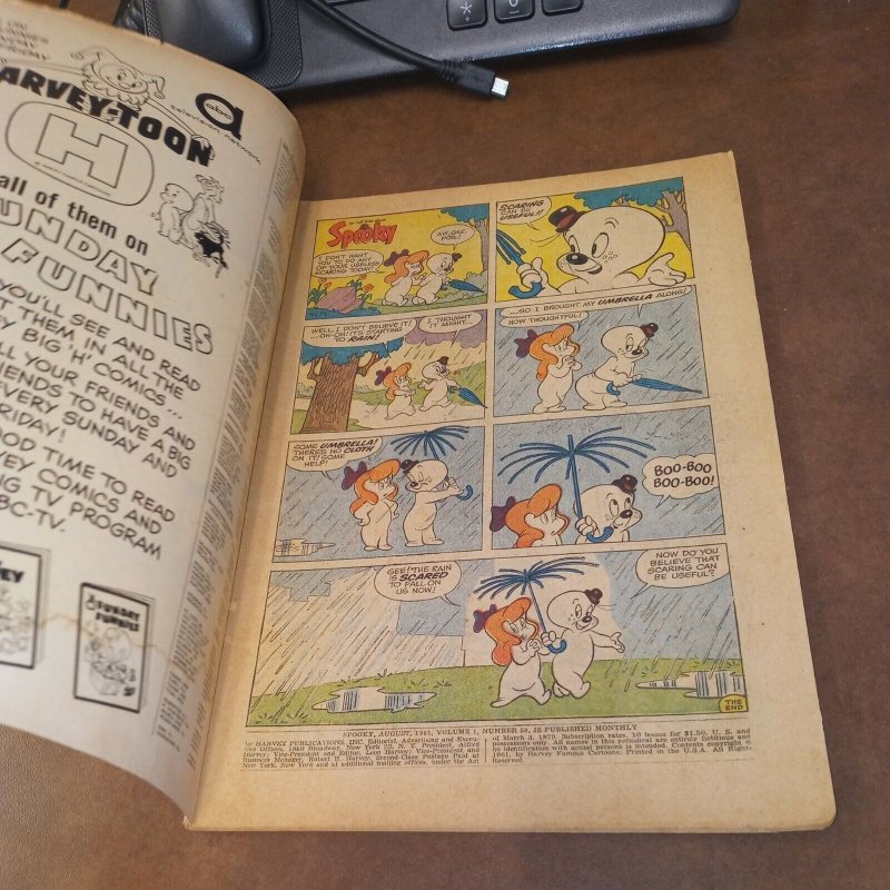 Spooky #58 Harvey Comics 1961 silver age cartoon the tuff little ghost ...