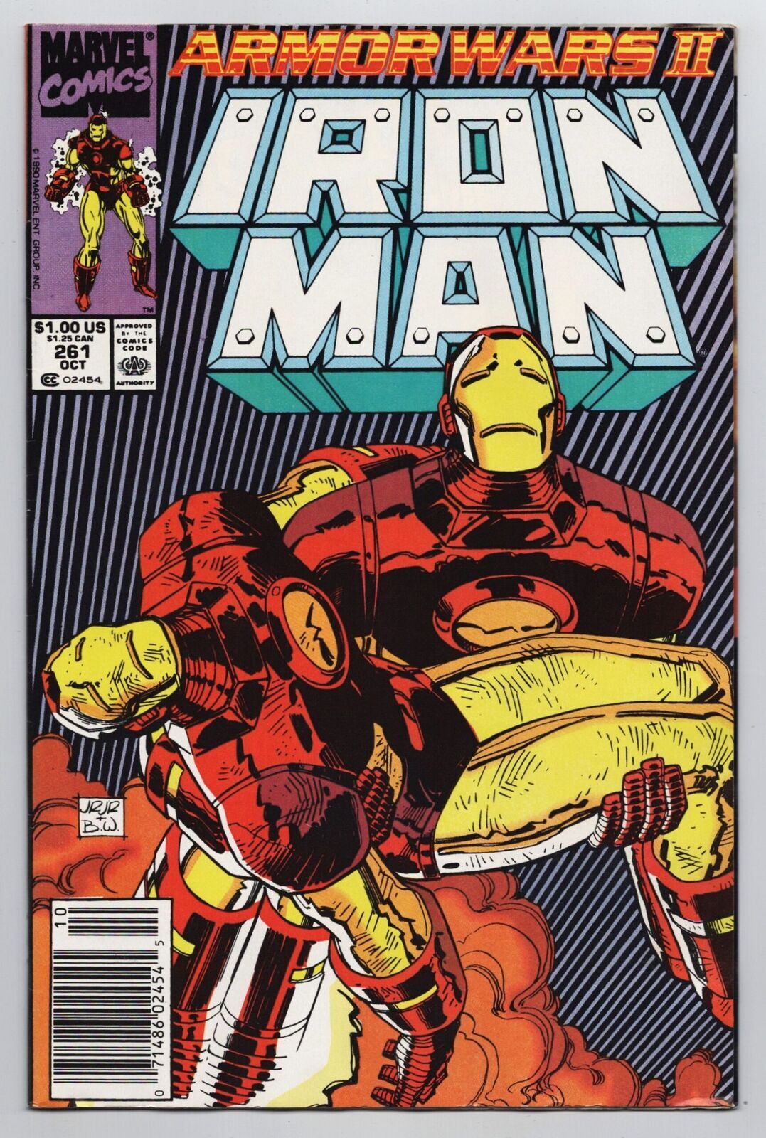 Iron Man 261 Armor Wars Ii Mandarin Marvel 1990 Fn Comic Books
