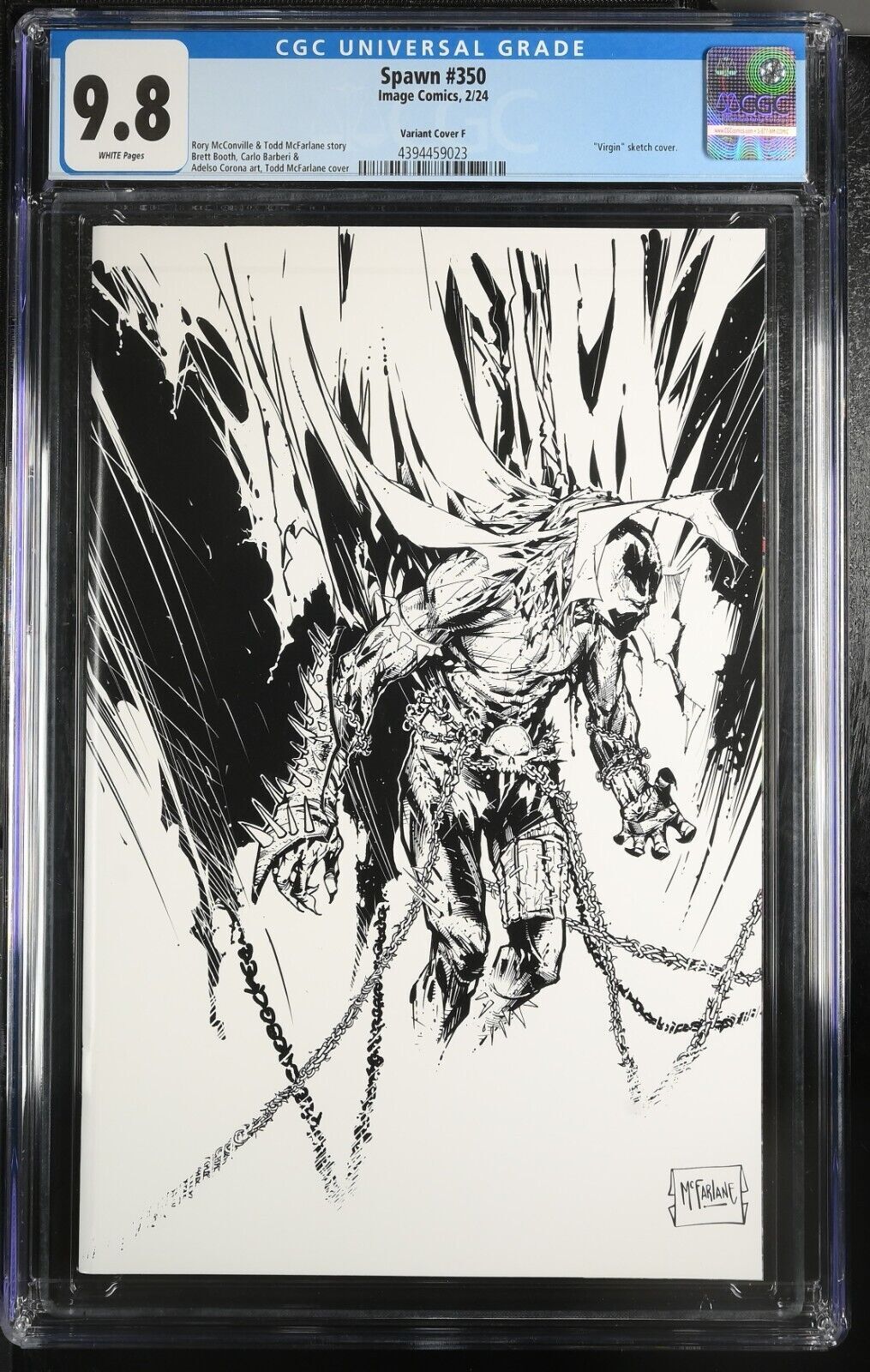 Spawn 350 CGC 9.8 1st New Ruler of Hell McFarlane Virgin Sketch Cover ...