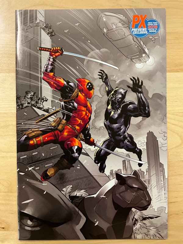 Black Panther Vs Deadpool 1 New York Comic Con Cover 2018 Comic