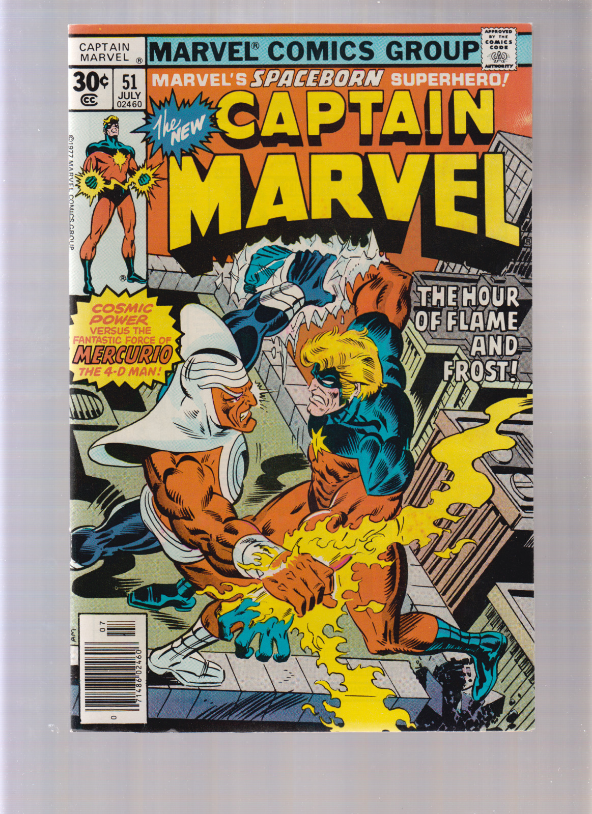 Captain Marvel #51 - Al Milgrom Cover Art. Doctor Minerva App. (8.0/8.5 ...