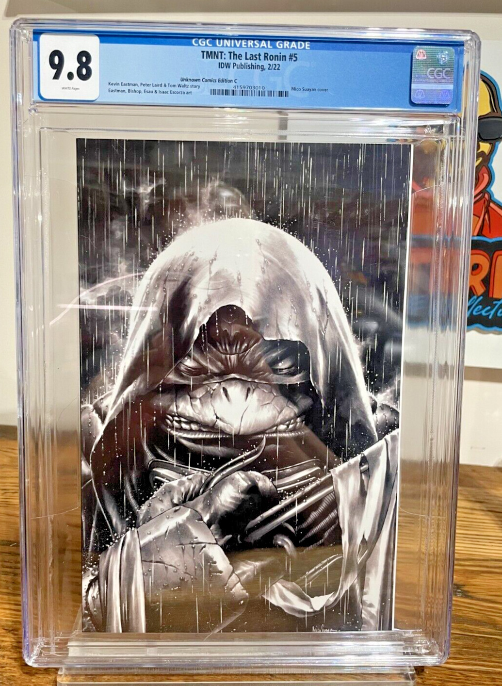 Tmnt the Last Ronin #5 Mico Suayan Sketch B&W SAI Variant Graded CGC 9. ...