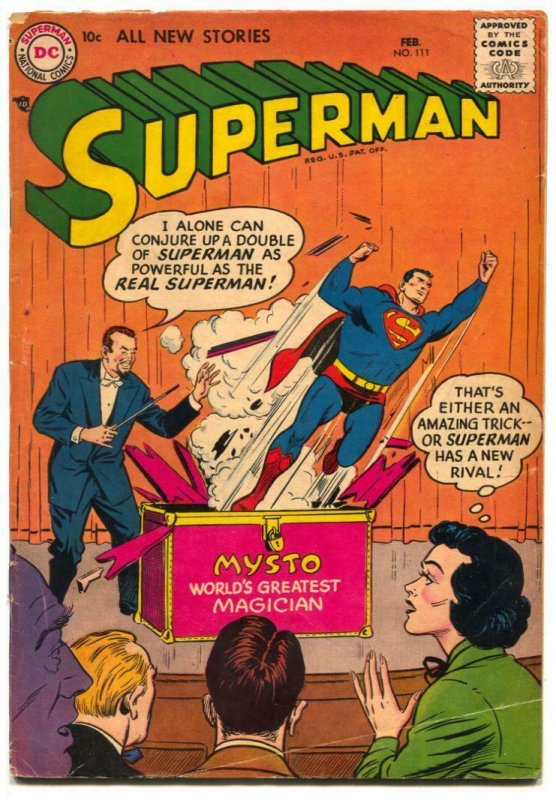 Superman #111 1957-Dc-Lois Lane-Mysto the Magician- VG- | Comic Books ...