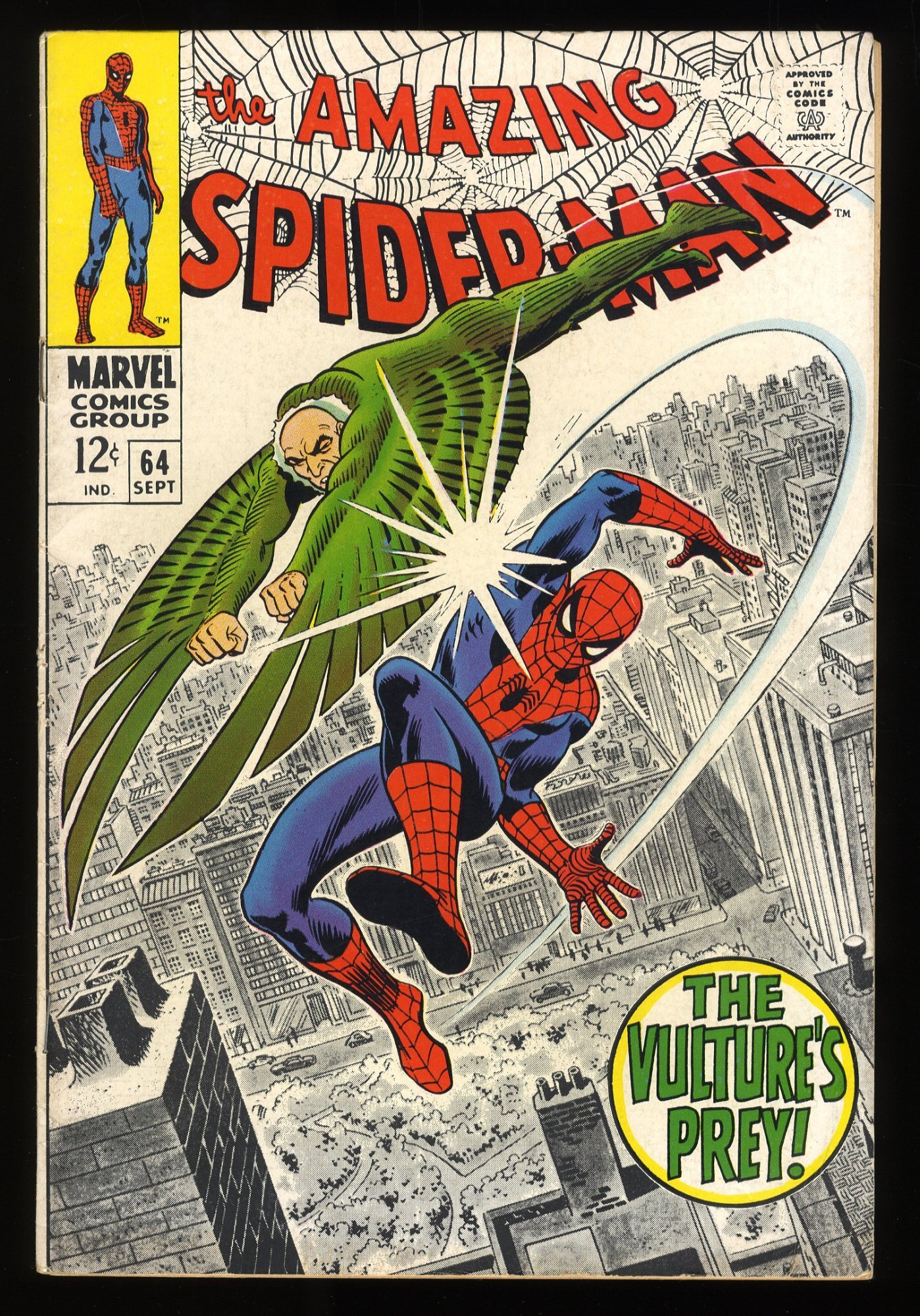 Amazing Spider-Man #64 FN 6.0 Vulture Appearance! Classic Romita Cover ...