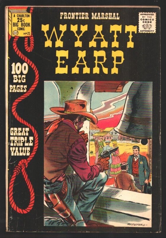 Wyatt Earp #21 1958-Charlton-Giant 100 page edition-Art by Joe Maneely ...