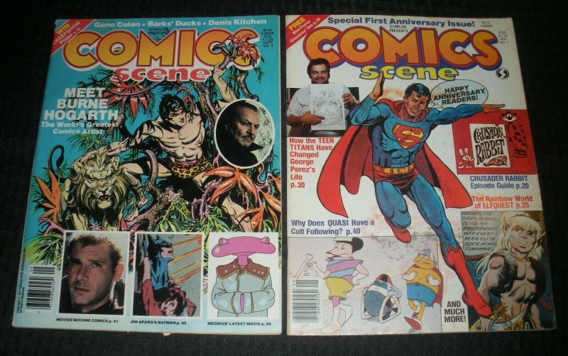 1982 COMICS SCENE Magazine #5 VG+ #7 VG/FN Burne Hogarth / George Perez ...