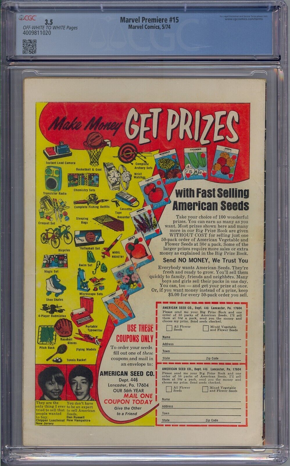 Marvel Premiere #15 CGC 3.5 Origin 1st Iron Fist Harold Meachum | Comic ...