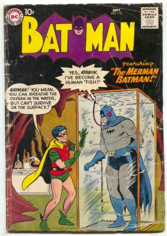 Batman #118 1958- DC Silver Age- Merman Batman G+ | Comic Books ...