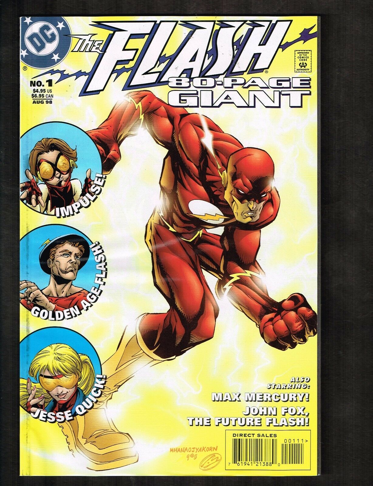 Flash 80 Pg. Giant #1 ~ Cover art by Pop Mhan and Chris Ivy ~ 1998 (9.0 ...