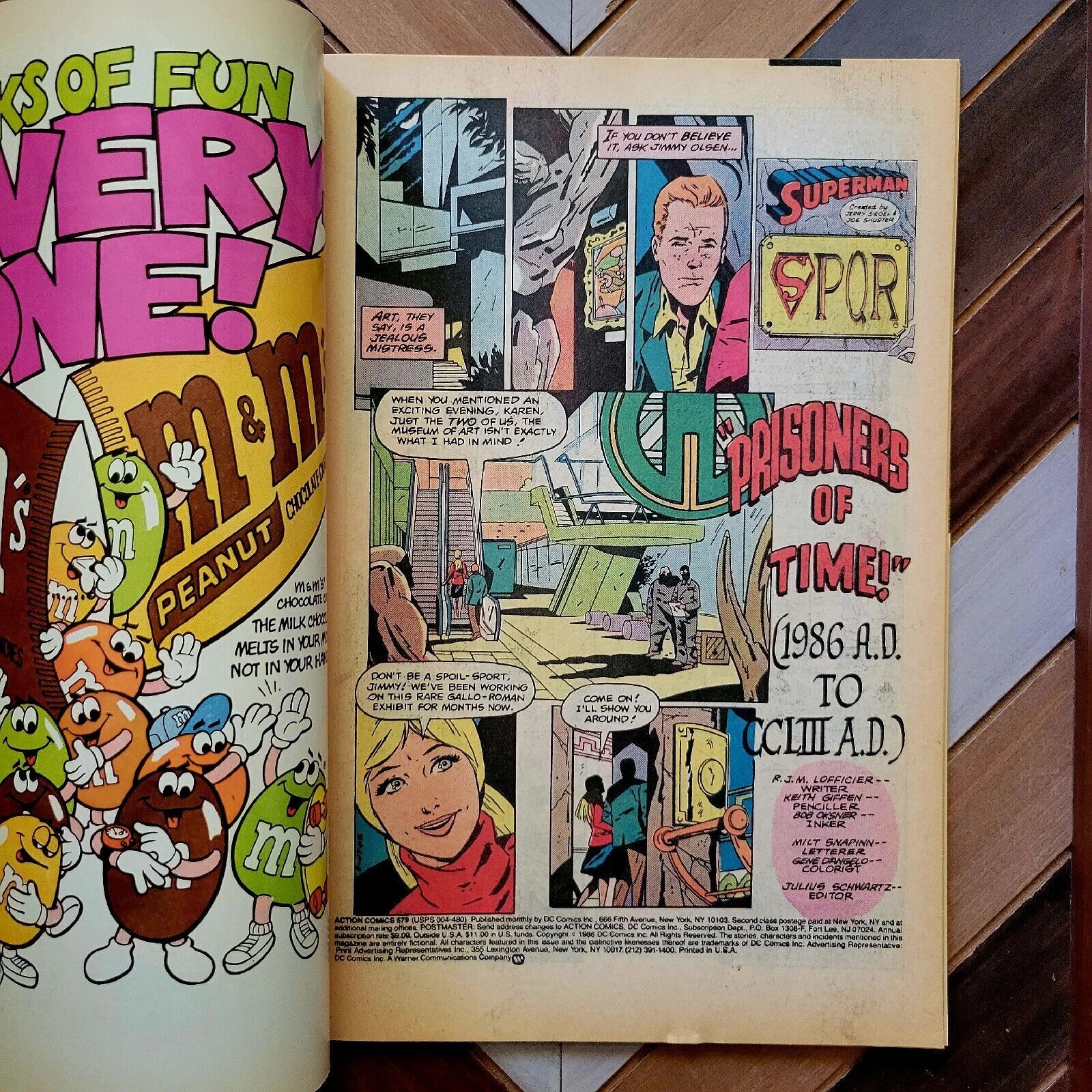 Action Comics #579 (DC 1986) HI Grade Newsstand Superman & Jimmy Time ...