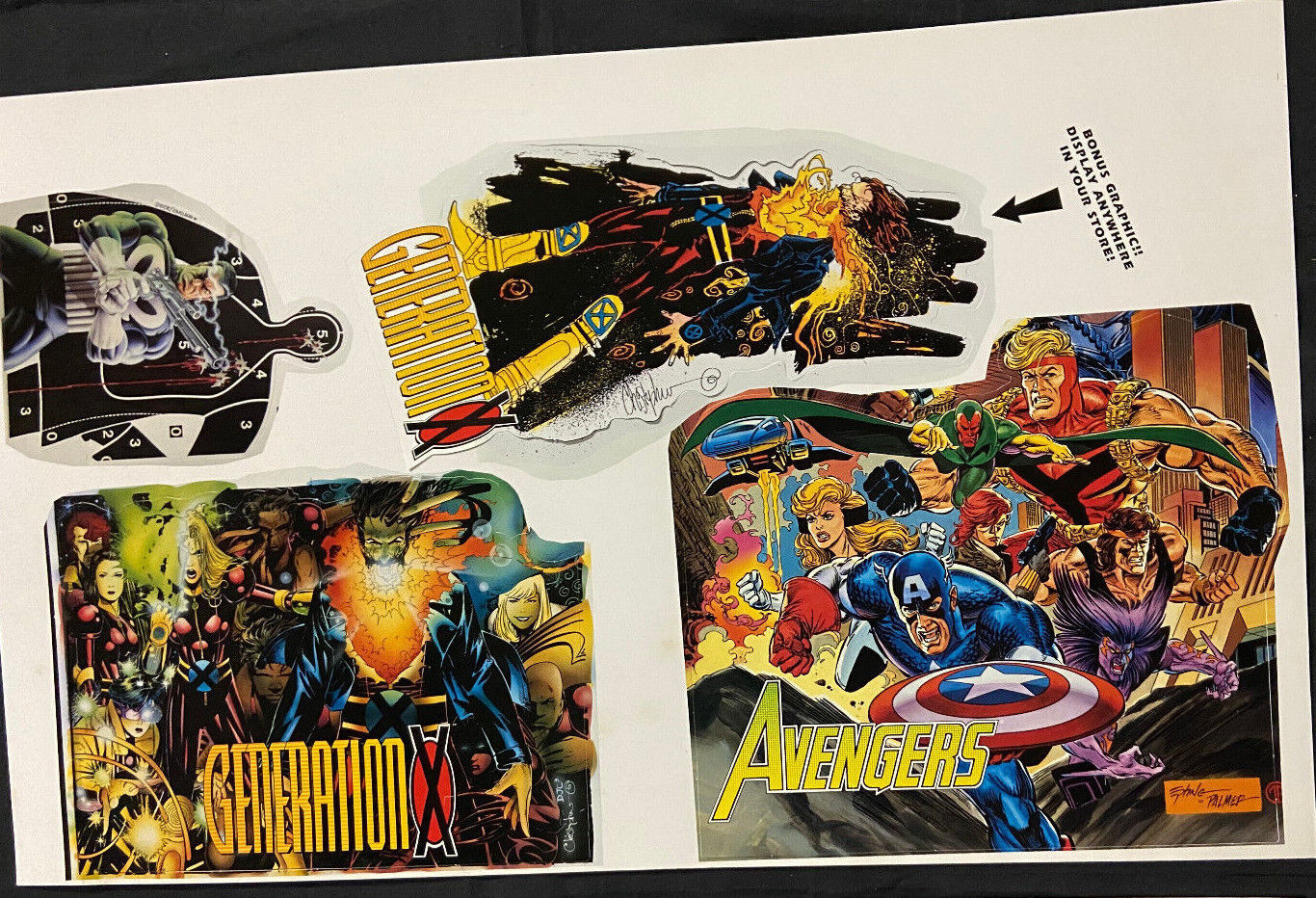Marvel Comics Tower of Power Store Display Header Cards X-Men, Spidey ...