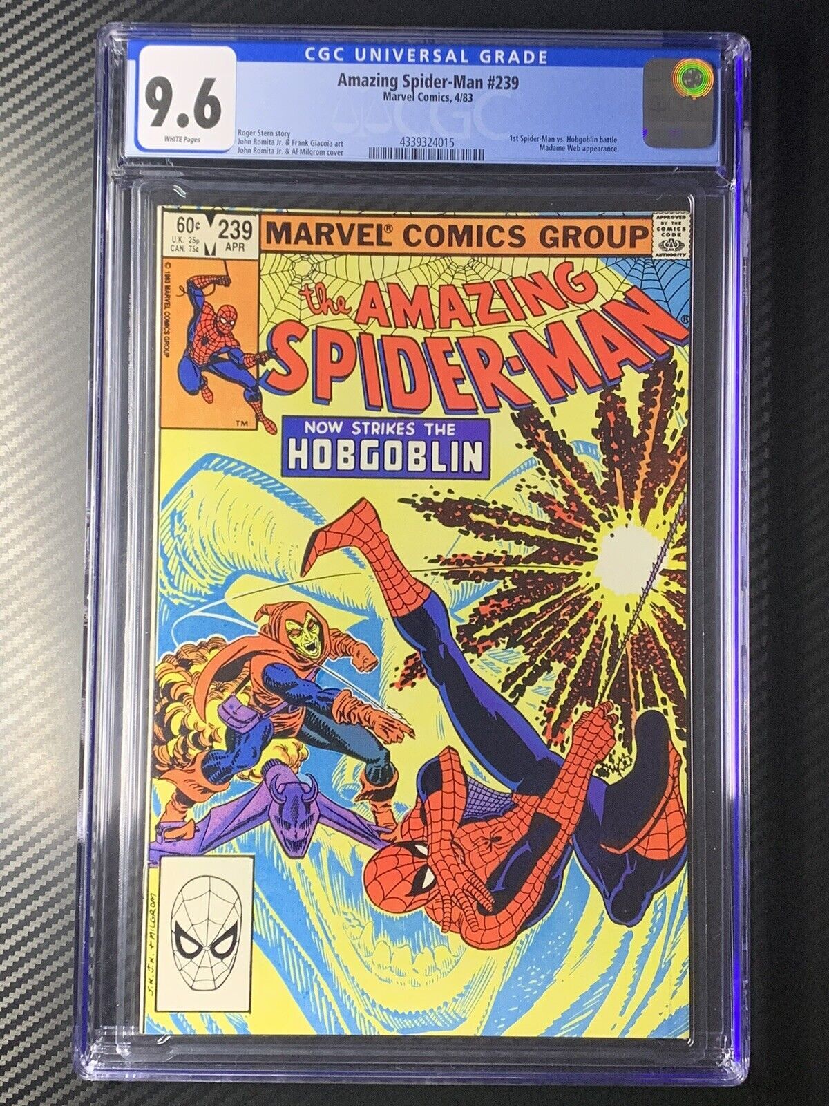 Amazing Spider-Man #239 CGC 9.6 White 1983 1st Spidey Hobgoblin Battle ...