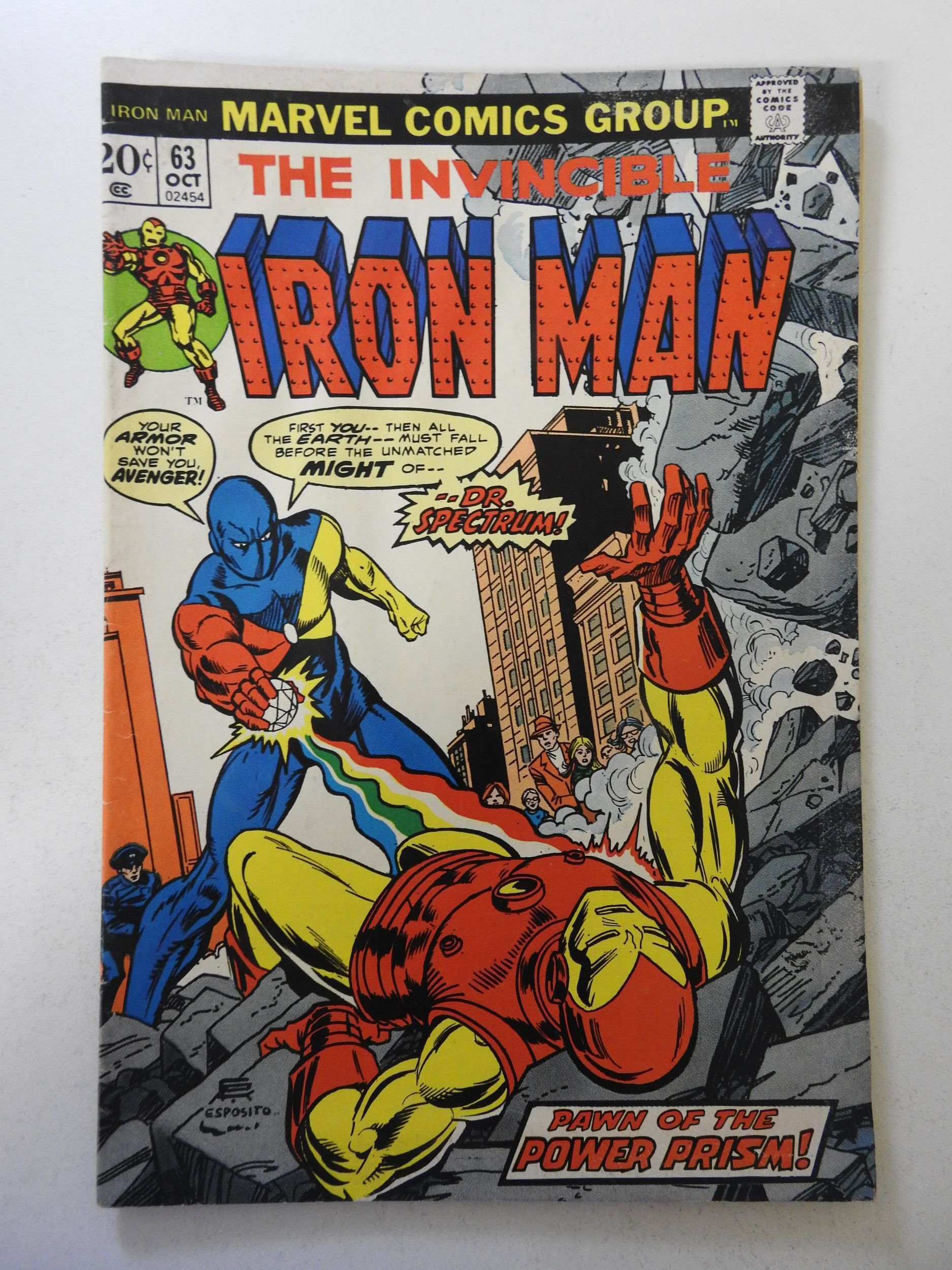 Iron Man #63 (1973) VG- Condition moisture damage, rust on staples ...
