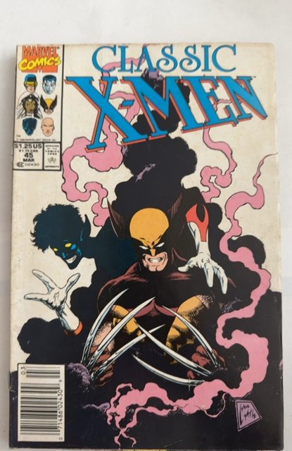 Classic X-Men #45 (1990) NEWSSTAND EDITION | Comic Books - Copper Age ...